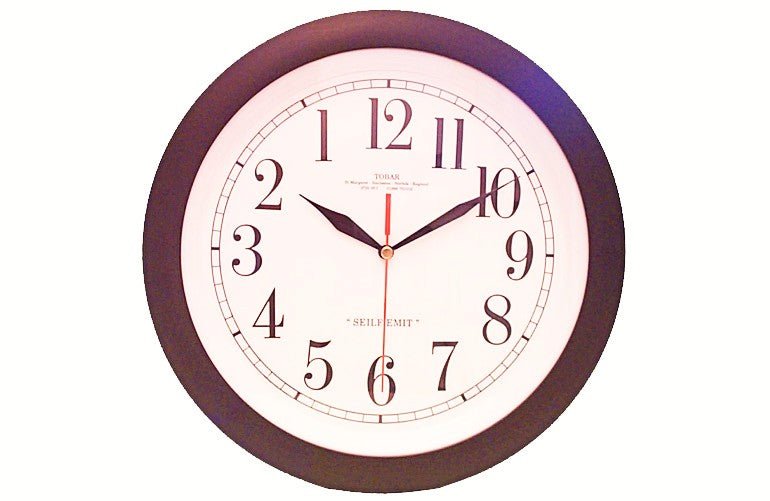 Buy Left-Hand Round "Backwards" Wall Clock | Elite Left
